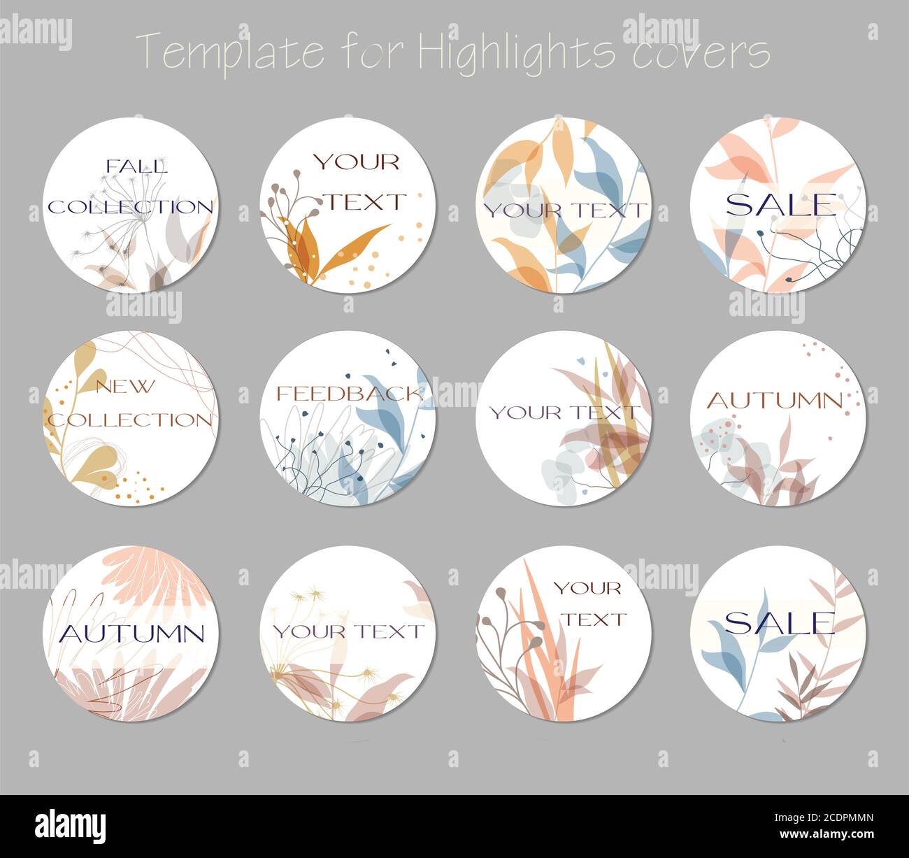 Round icons for social media stories Stock Vector Images - Alamy