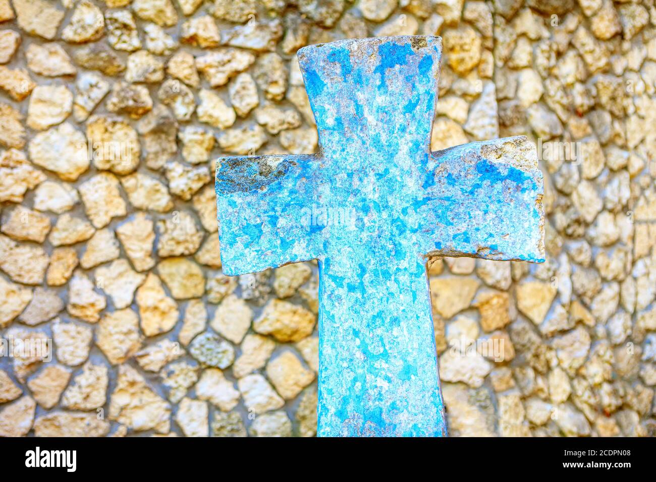 Ancient Stone Cross Symbol of Christianity Stock Photo - Alamy