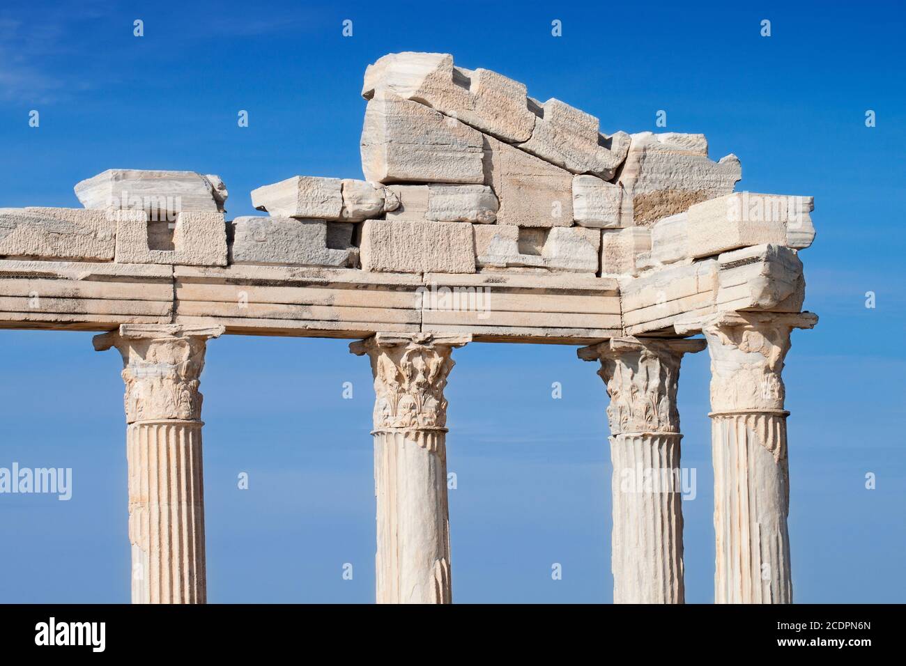 Temple of Apollo ancient ruins in Side Turkey Stock Photo - Alamy