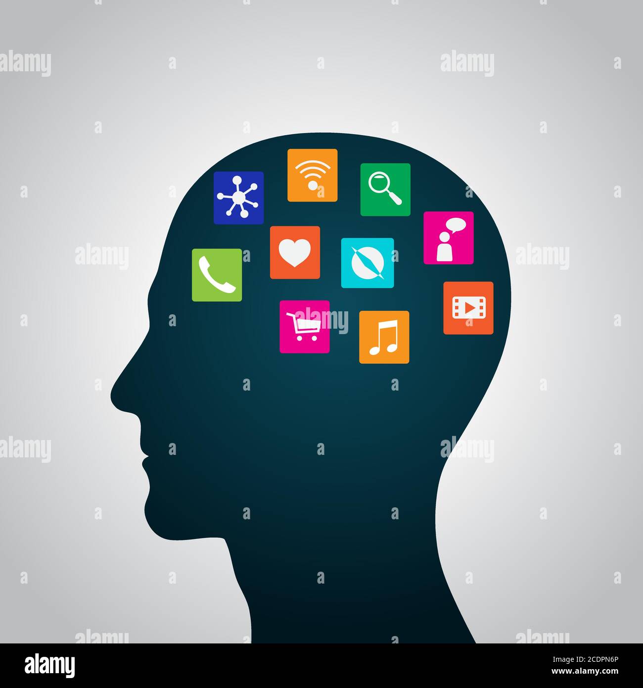 Electronic mind control Stock Vector Images - Alamy