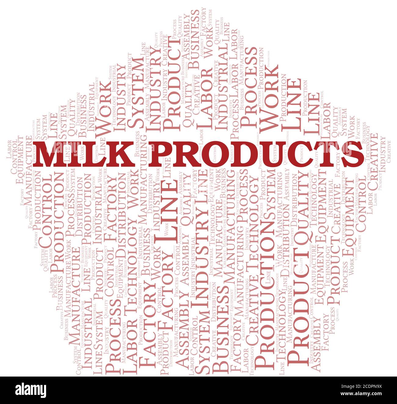 Milk Products word cloud create with the text only Stock Vector Image ...