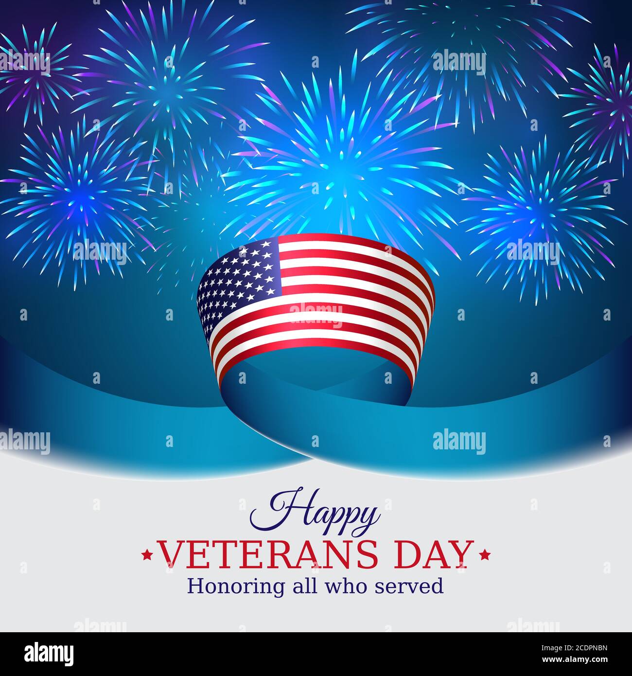 Happy veterans day banner. US national day november 11. American flag ...