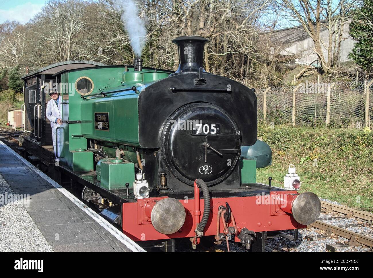 705 AKA North Pole Express railway engine at the platform of the Plym ...