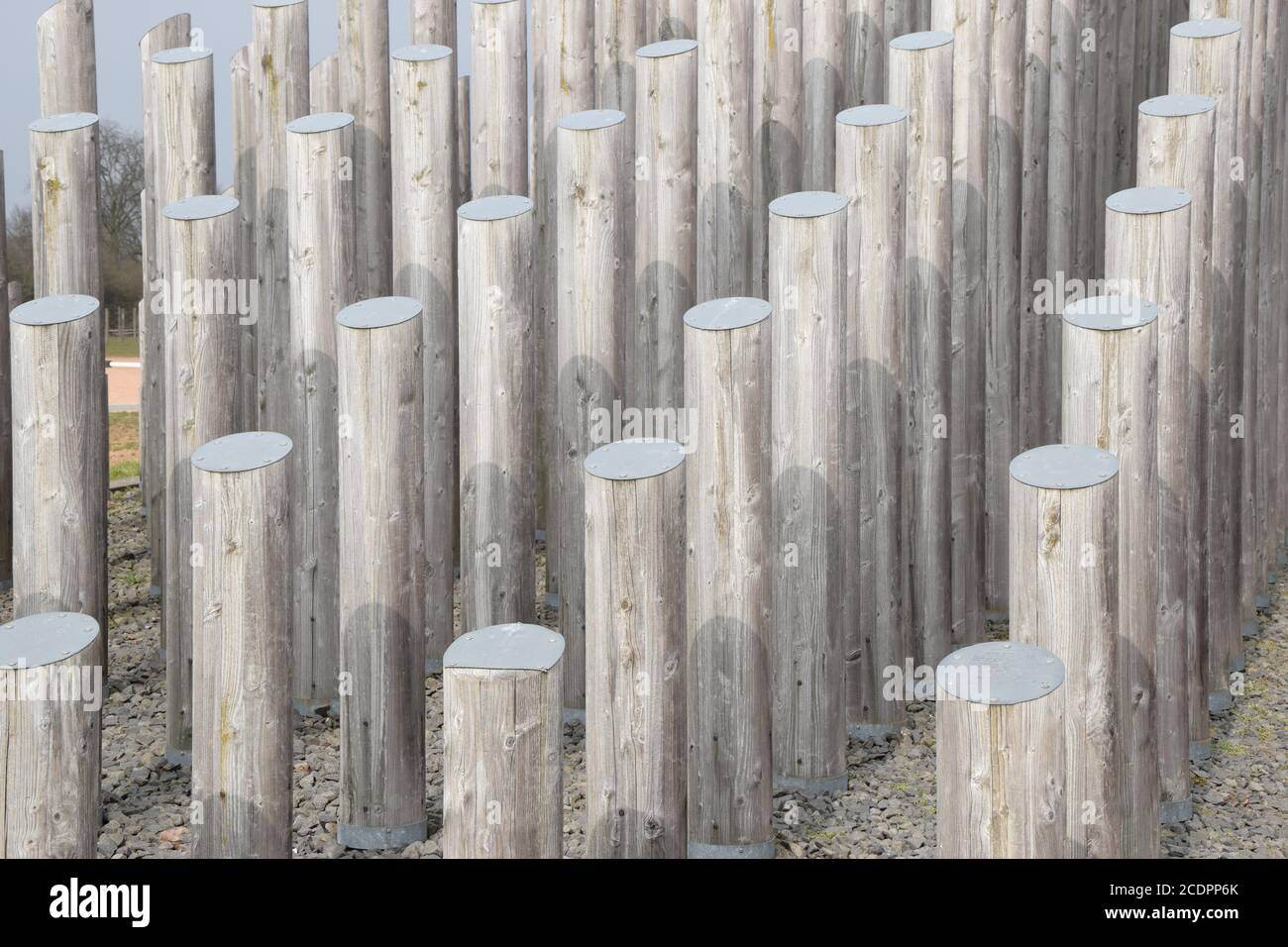Rod pyramid near Dreieich Stock Photo - Alamy
