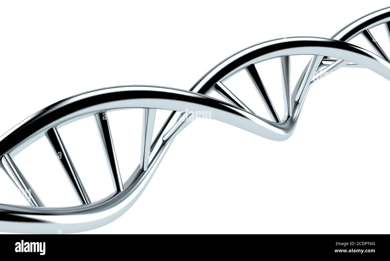 DNA isolated on white background Stock Photo - Alamy