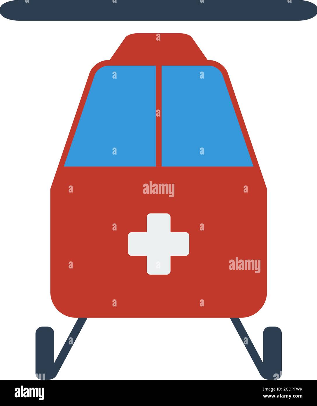 Medevac Icon. Flat Color Design. Vector Illustration Stock Vector Image ...