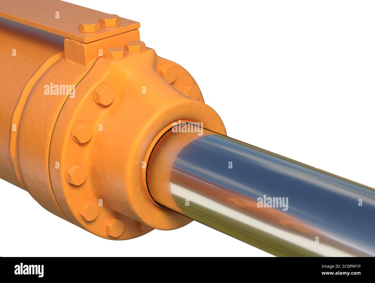 machine piston hydraulic system industrial isolated 3d illustration ...