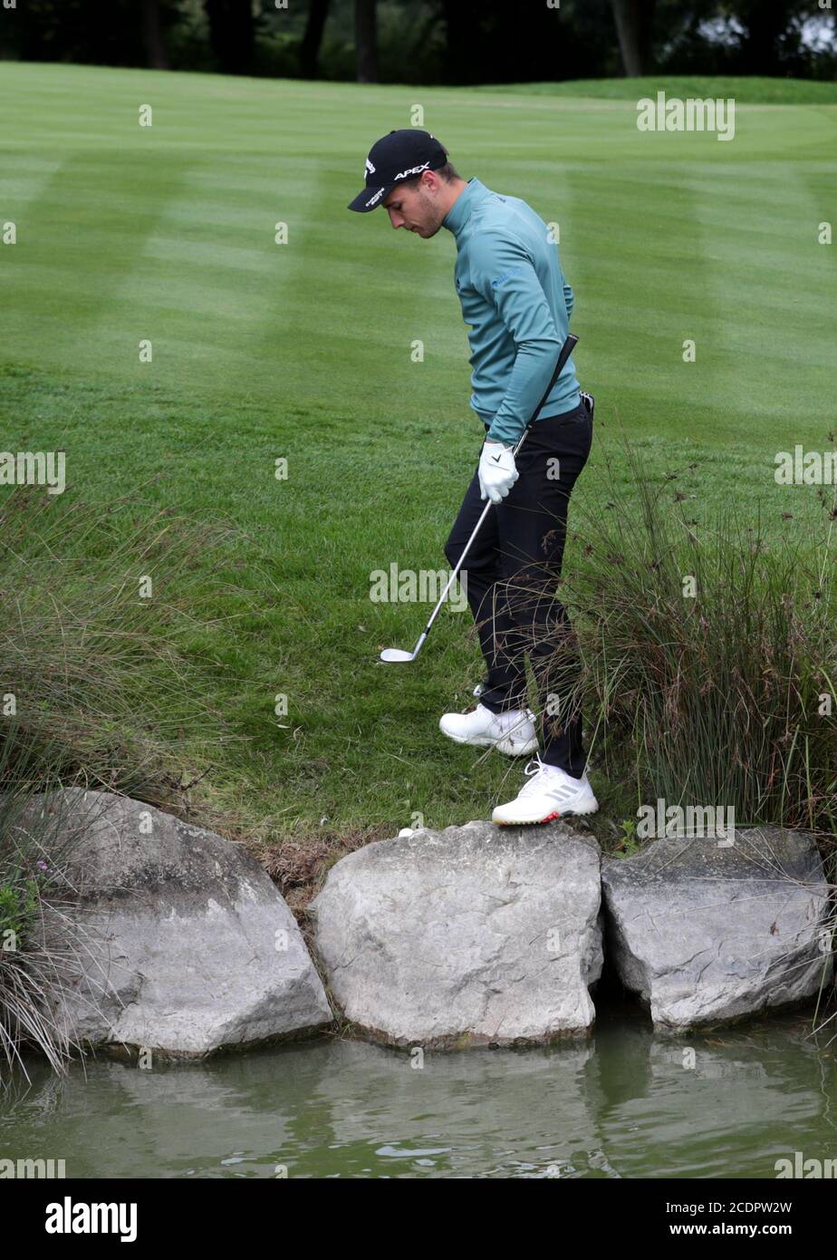 England's Matthew Jordan on the seventh during day three of the ISPS ...