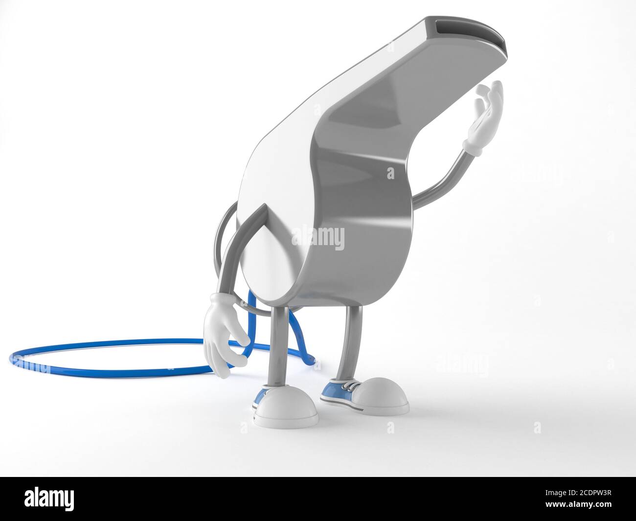 Whistle character isolated on white background Stock Photo - Alamy