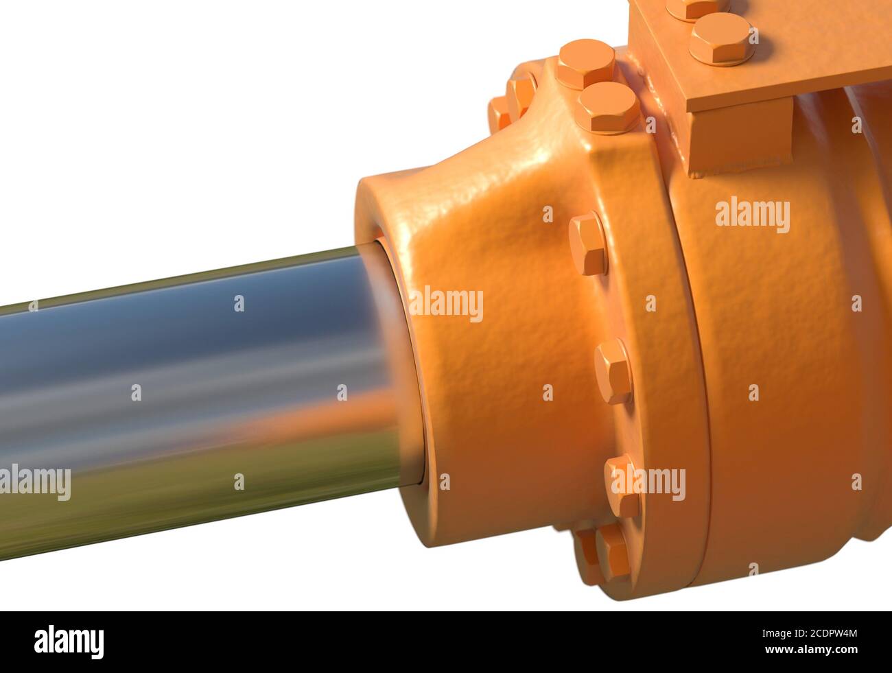 machine piston hydraulic system industrial isolated 3d illustration ...