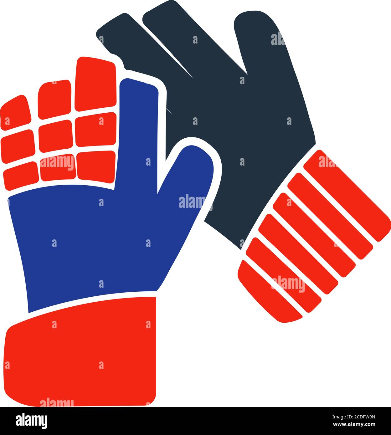 Soccer Goalkeeper Gloves Icon. Flat Color Design. Vector Illustration ...
