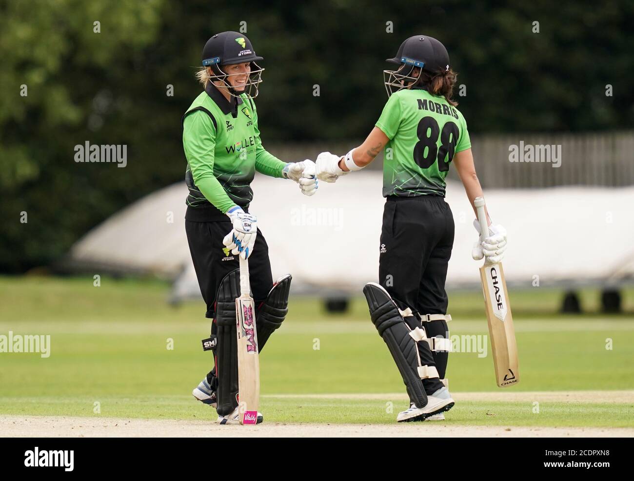 Western Storm's Heather Knight (left) and Fi Morris during the Rachael ...