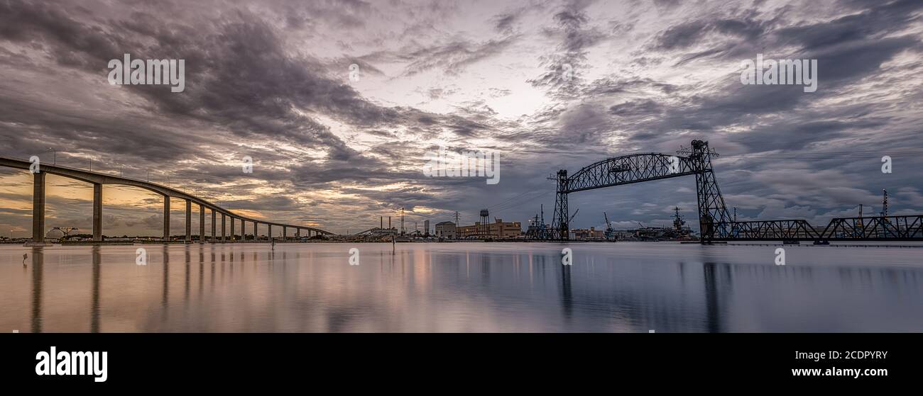 The Jordan Bridge over the Elizabeth River on the border of Norfolk and ...