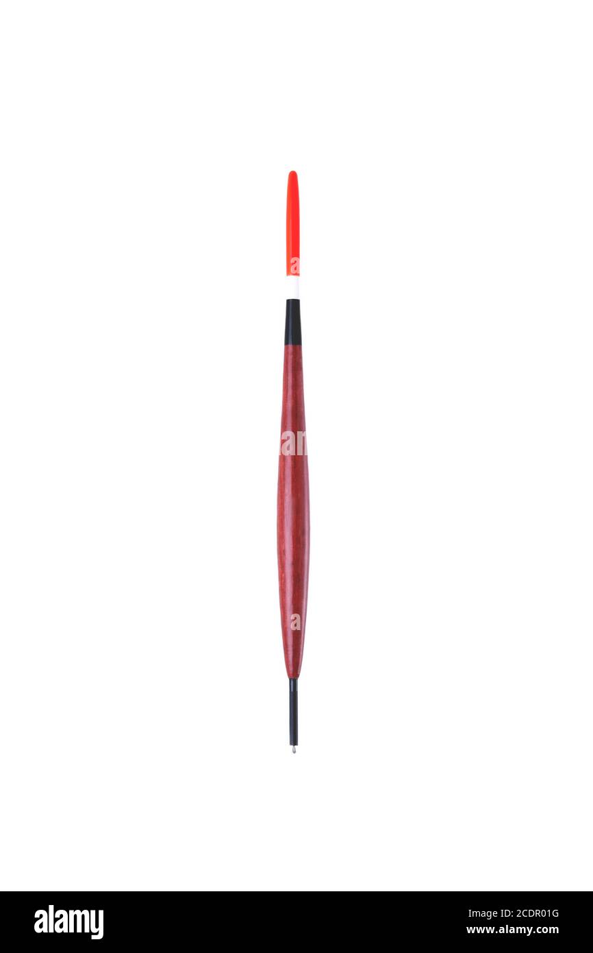 Long cylindrical fishing float for fishing with a fishing rod on a ...