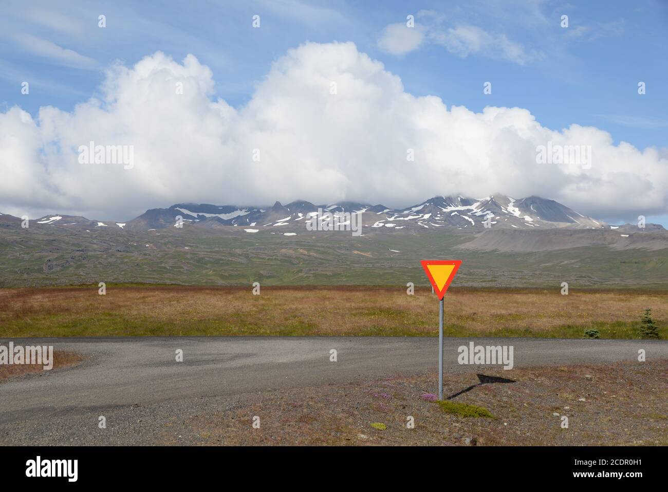 Traffic sign on Iceland Stock Photo - Alamy