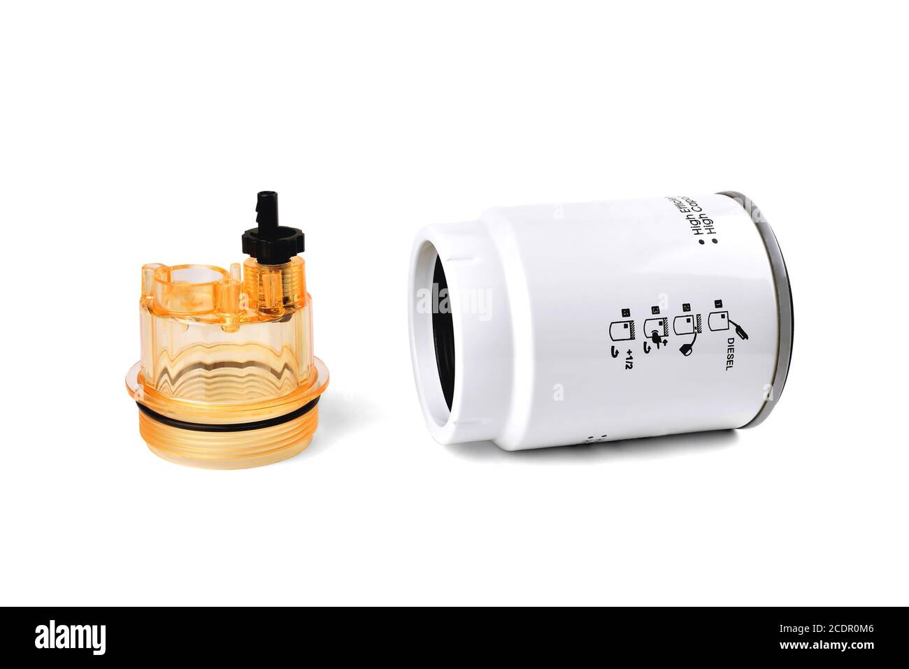 Fuel filter of a truck, white, auto parts, car part, auto fuel system ...