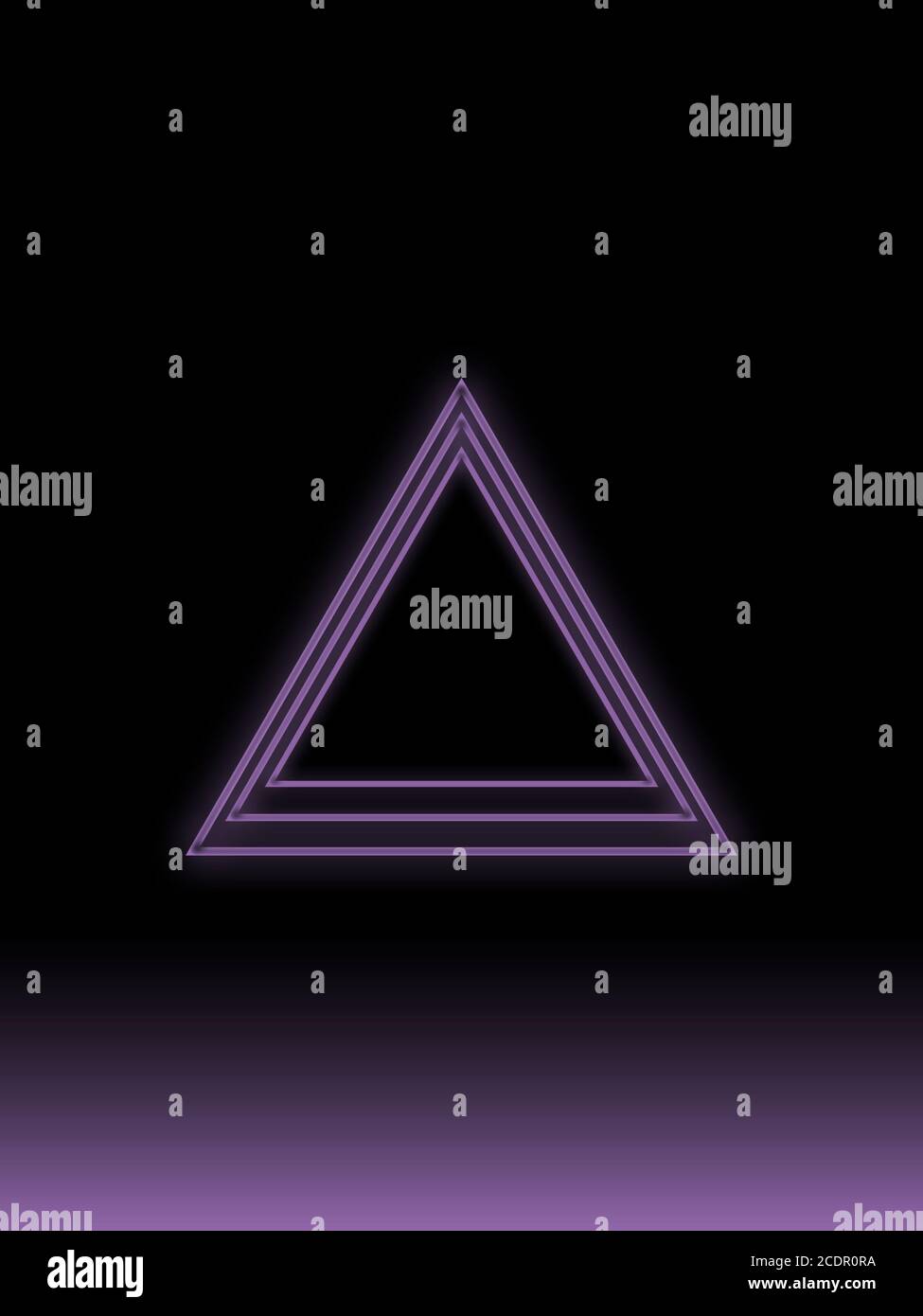 Color neon glowing triangles hi-res stock photography and images - Alamy