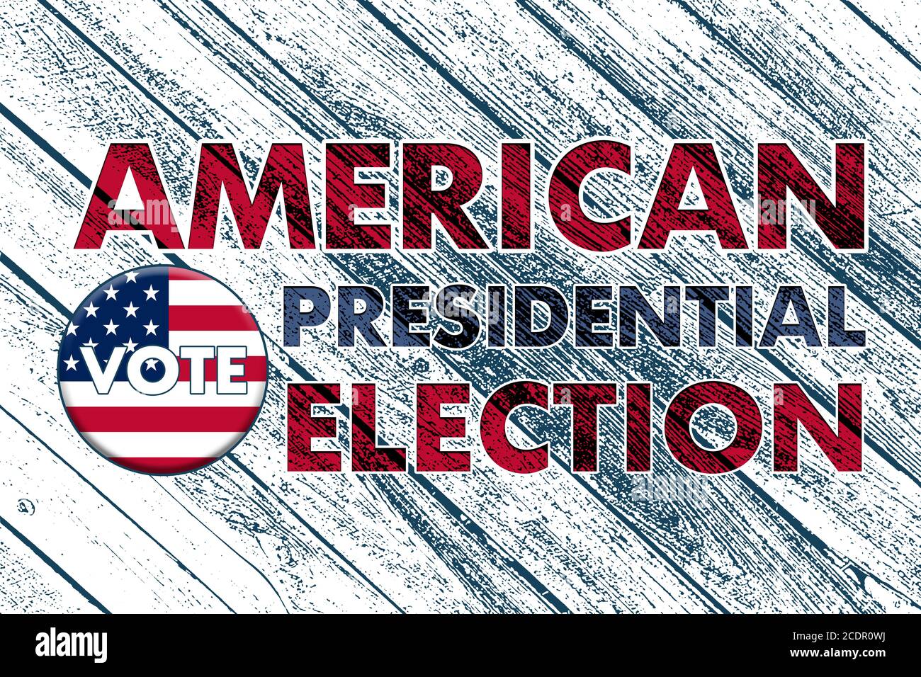 an american election overlay wood background and vote button slide card ...