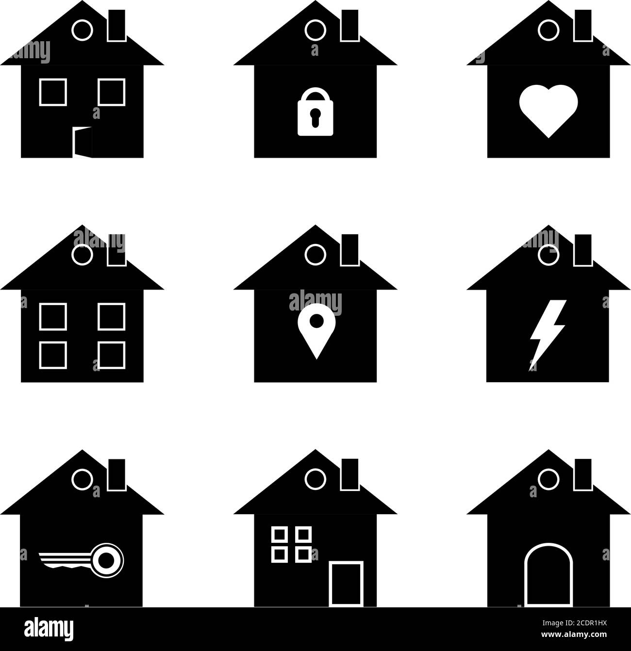 House Icon Set. House vector illustration symbol Stock Vector Image ...
