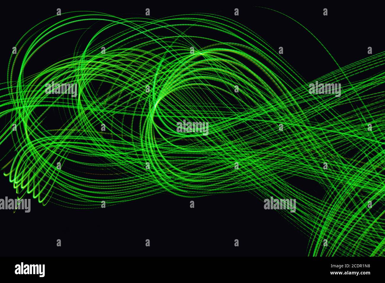 Futuristic overlay light pattern.Abstract neon lights trails in the ...