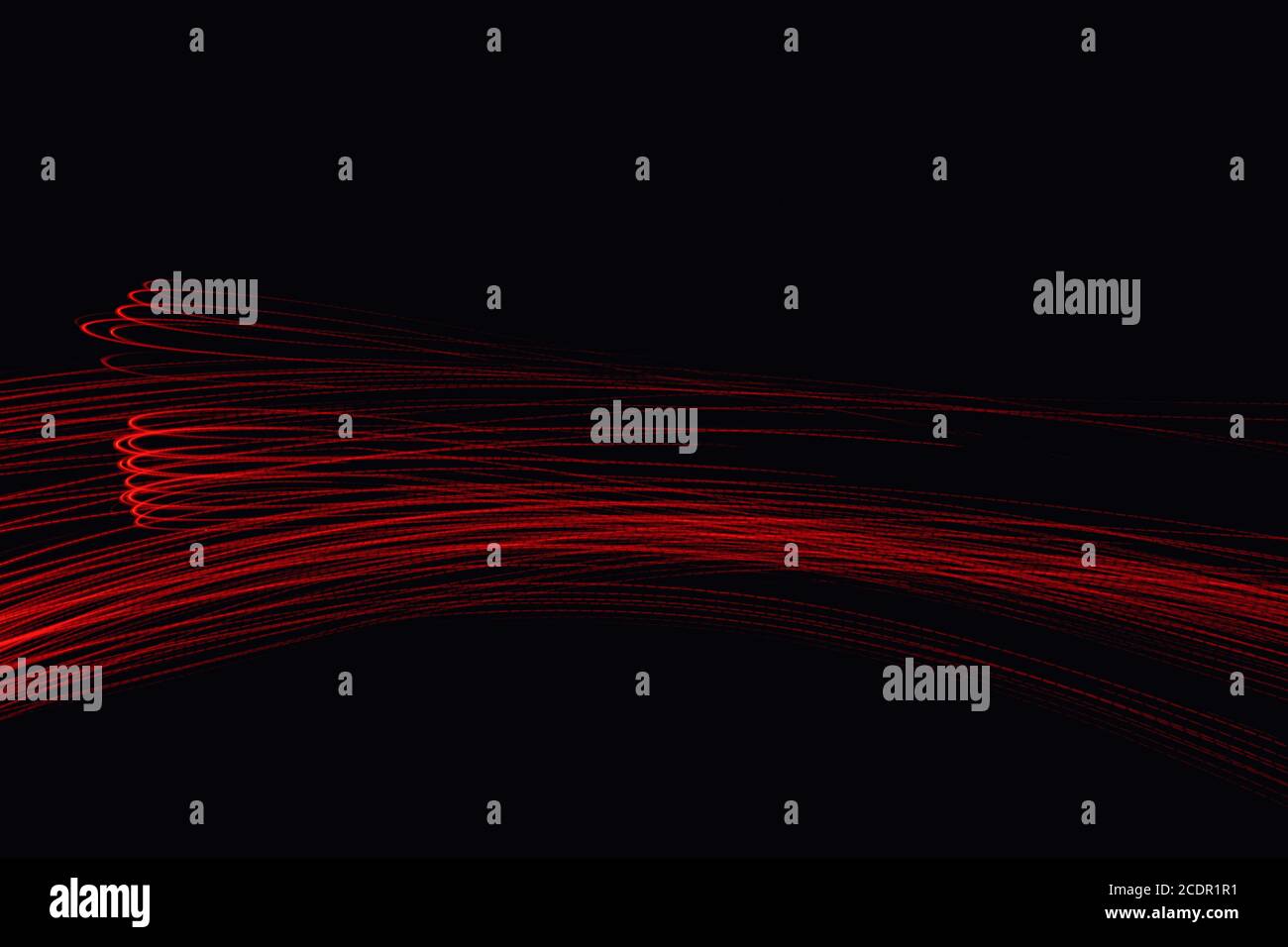 Futuristic overlay light pattern.Abstract neon lights trails in the ...