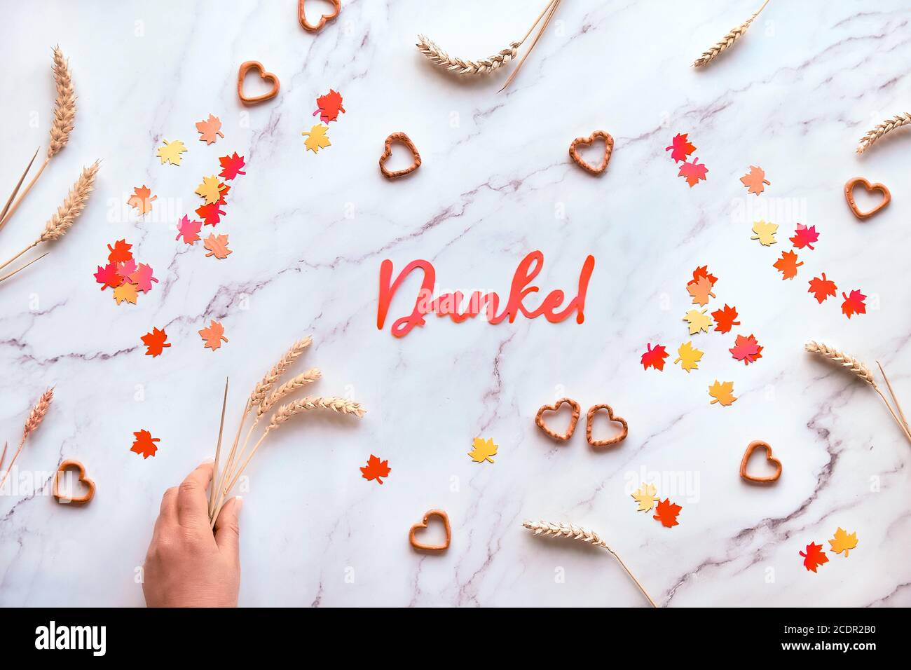 Paper text Danke means Thank you in German language. Fall seasonal ...