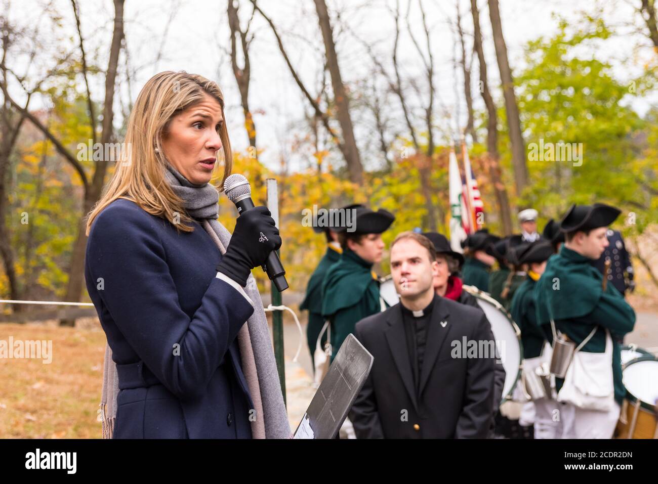 U.S. Representative Lori Trahan attending the annual flag retirement ...