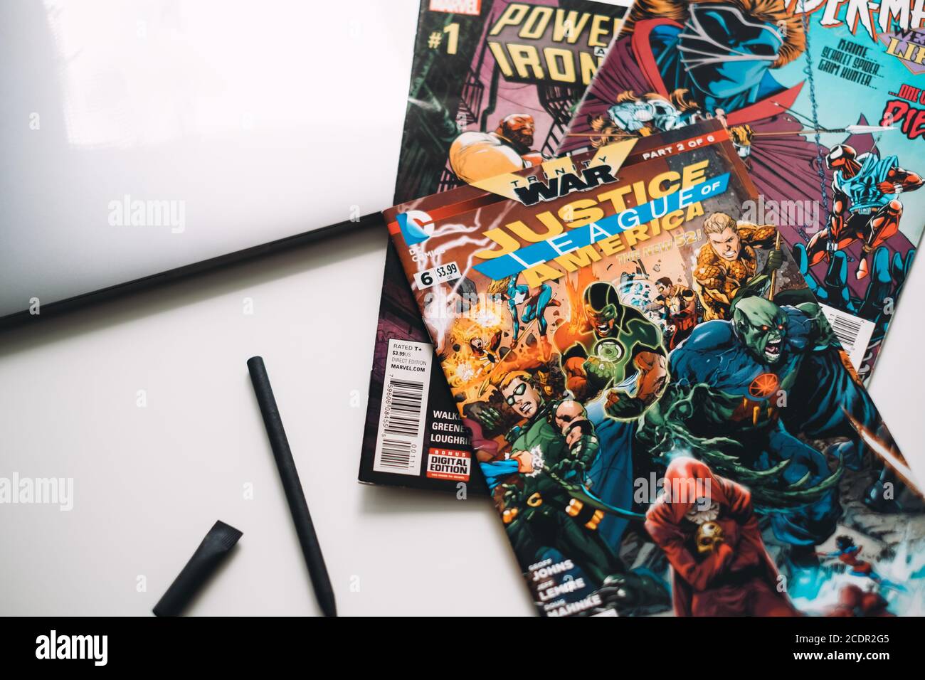 Marvel comics heroes batman hi-res stock photography and images - Alamy