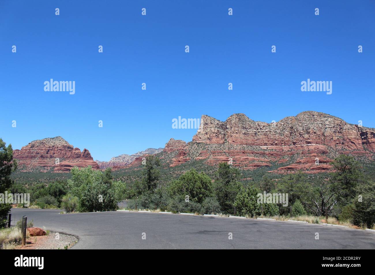 Large sandstone cliffs across the gorgeous Sedona Valley in Red Rock ...