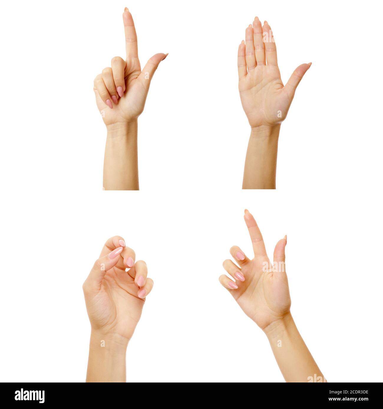 Collage woman hands on white hi-res stock photography and images - Alamy