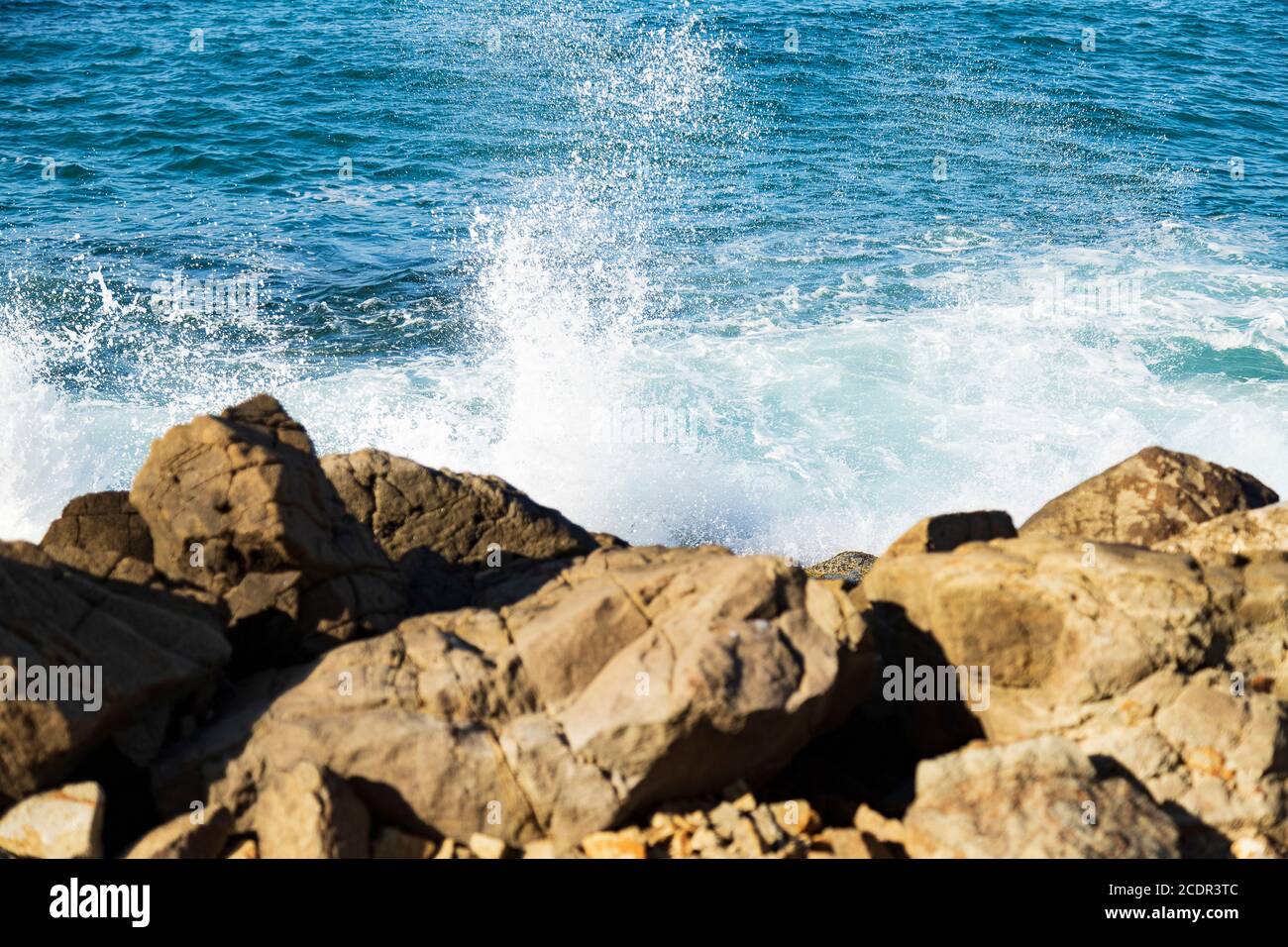 Coastal rocks and wave hi-res stock photography and images - Alamy