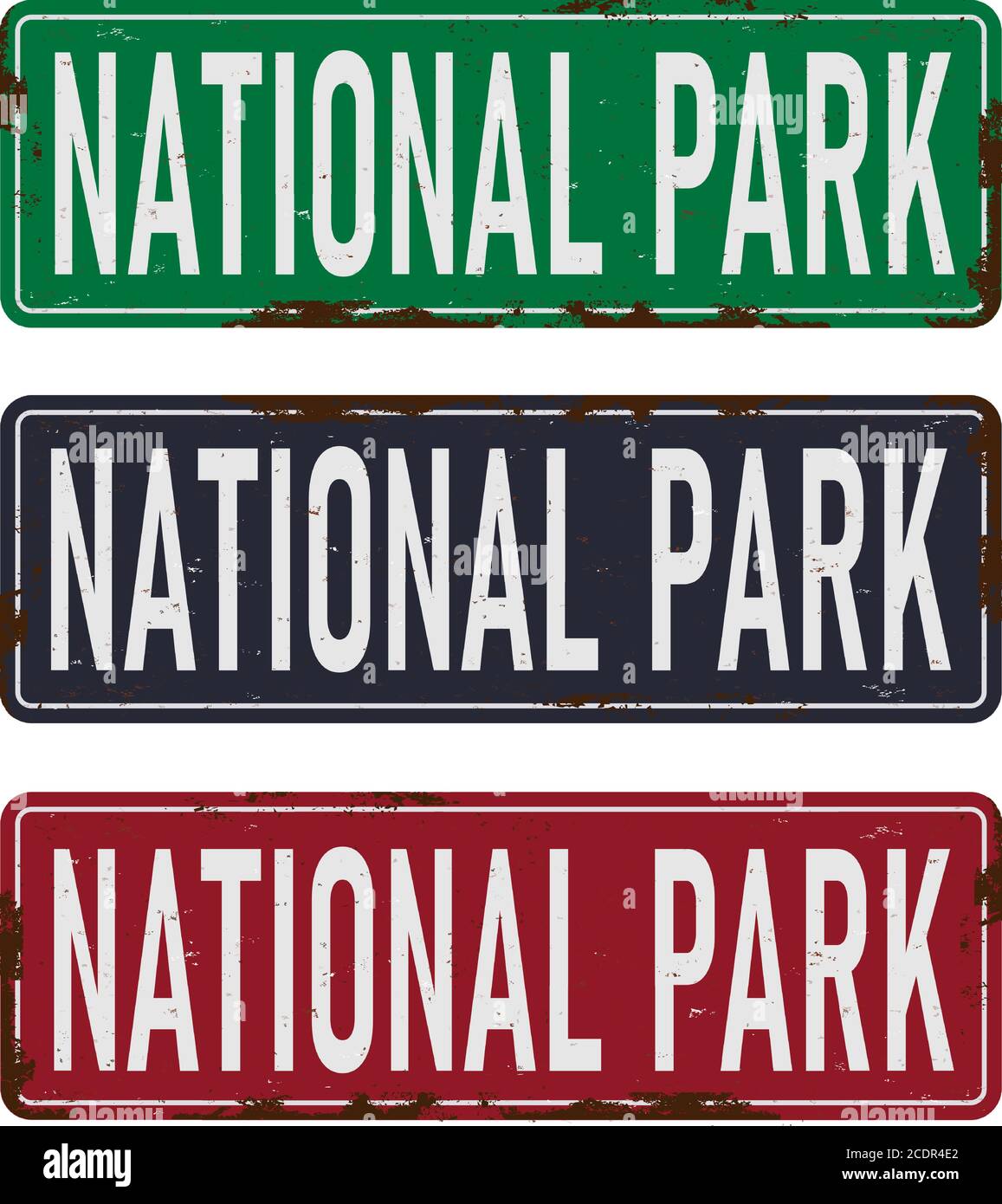 old vintage National Park direction road sign Stock Vector Image & Art ...