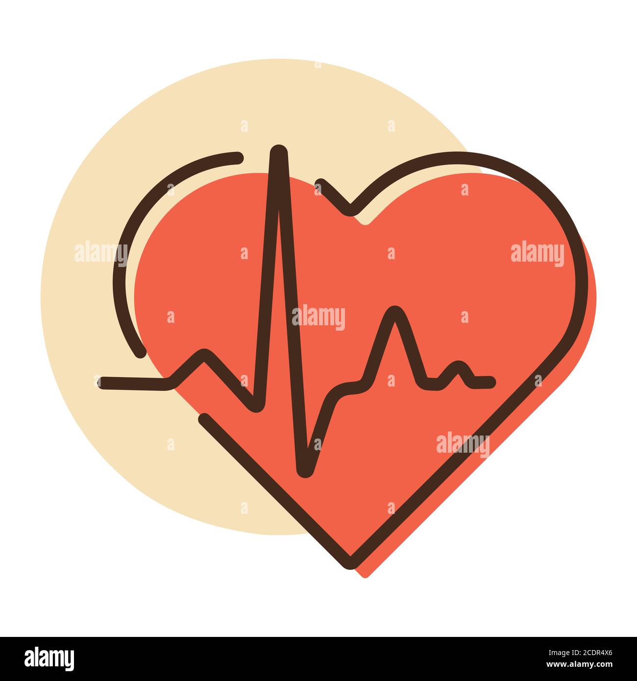 Heart cardiogram, heartbeat vector icon. Medicine and medical support ...