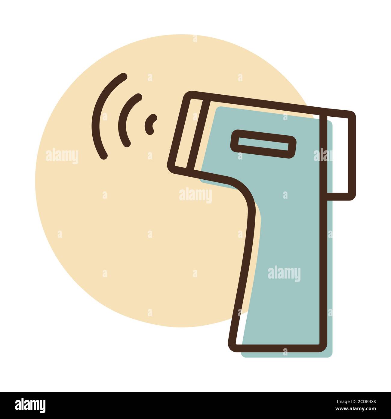Contactless Infrared Thermometer vector icon. Medicine and medical ...