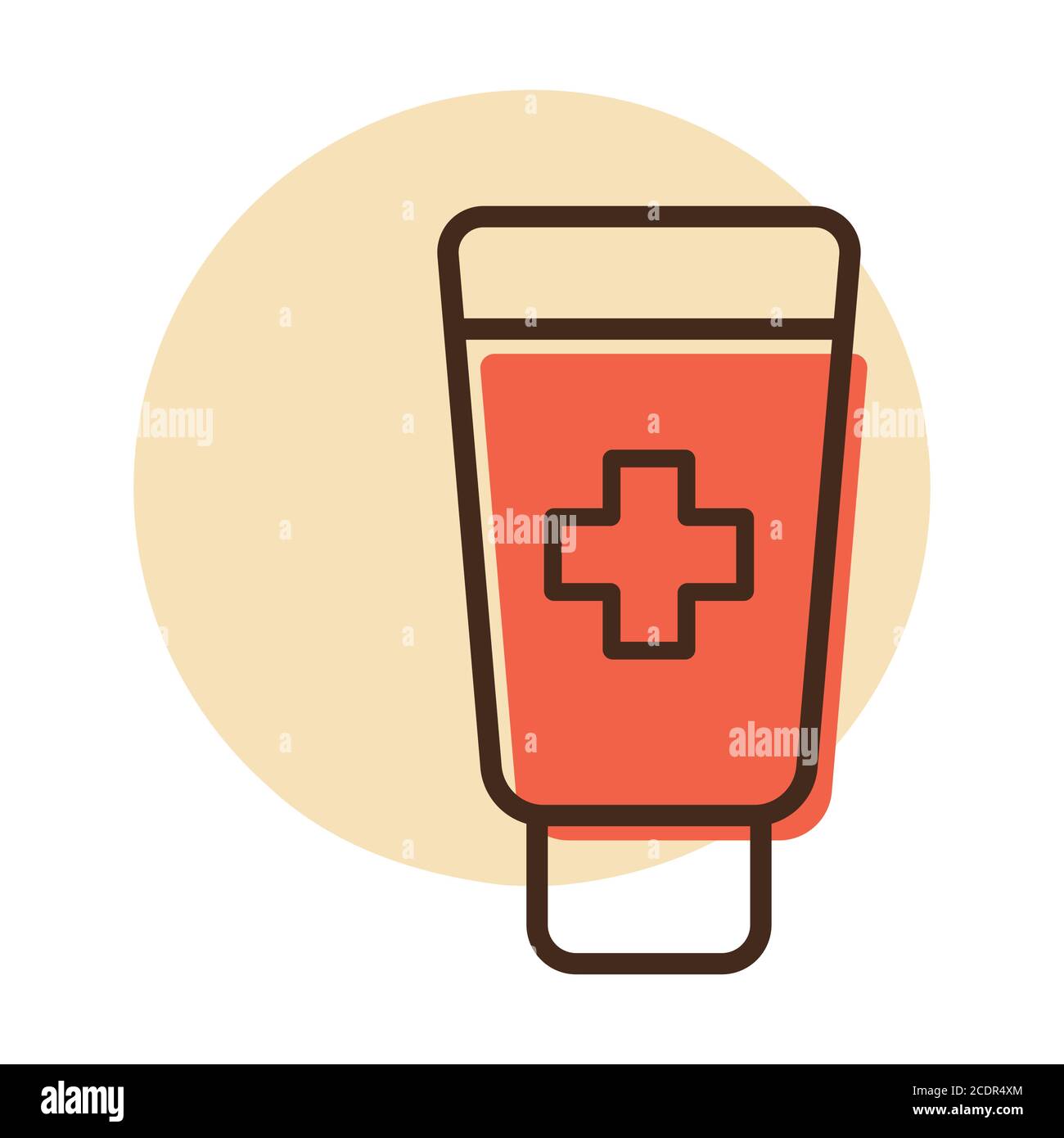 Ointment cream tube medicine vector icon. Medicine and medical support ...