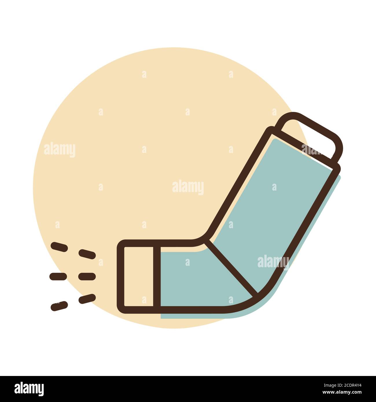 Asthma inhaler vector icon. Medicine and healthcare, medical support ...