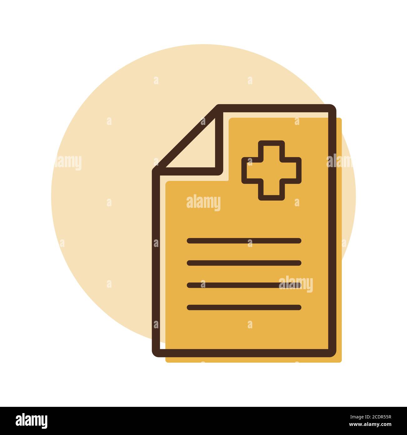 Medical report, clinical record vector icon. Medicine and medical ...