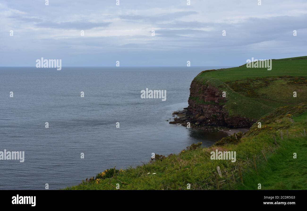 Large coastal sea cliffs along the Irish sea in England Stock Photo - Alamy