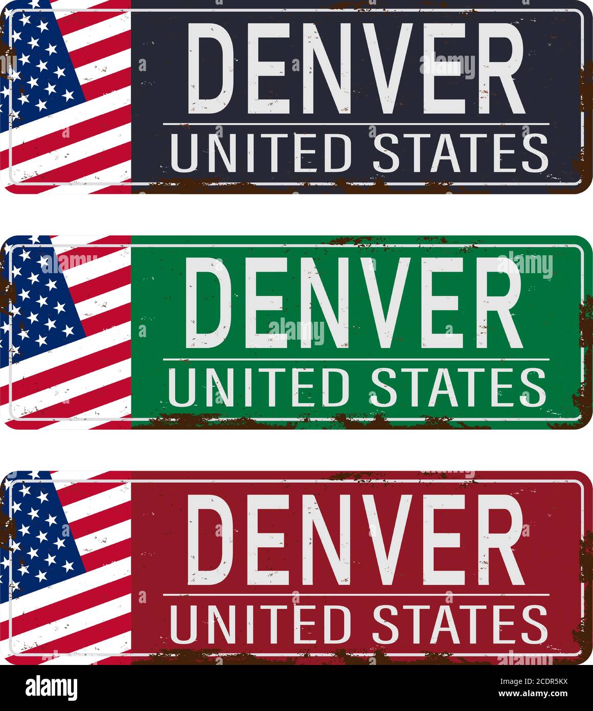 Denver, Colorado, road sign vector illustration,USA city Stock Vector ...