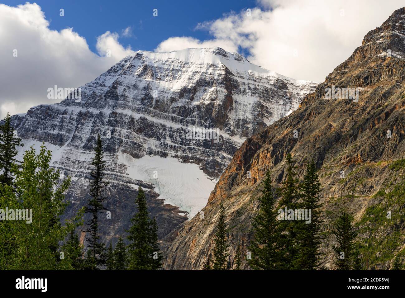 Mount Edith Cavell in Jasper National Park, Alberta, Canada Stock Photo ...