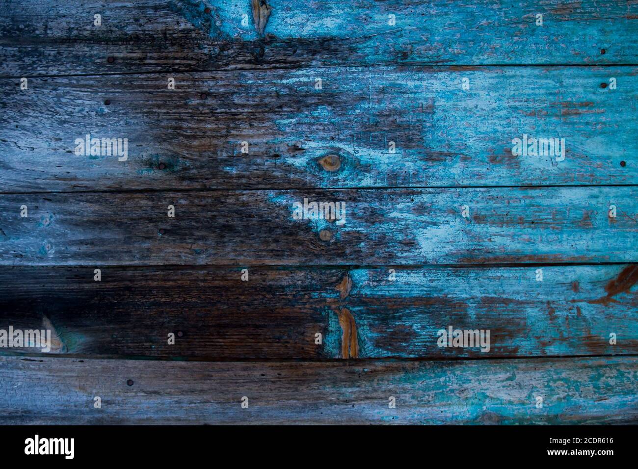 Old blue painted rustic wooden planks wall background Stock Photo - Alamy