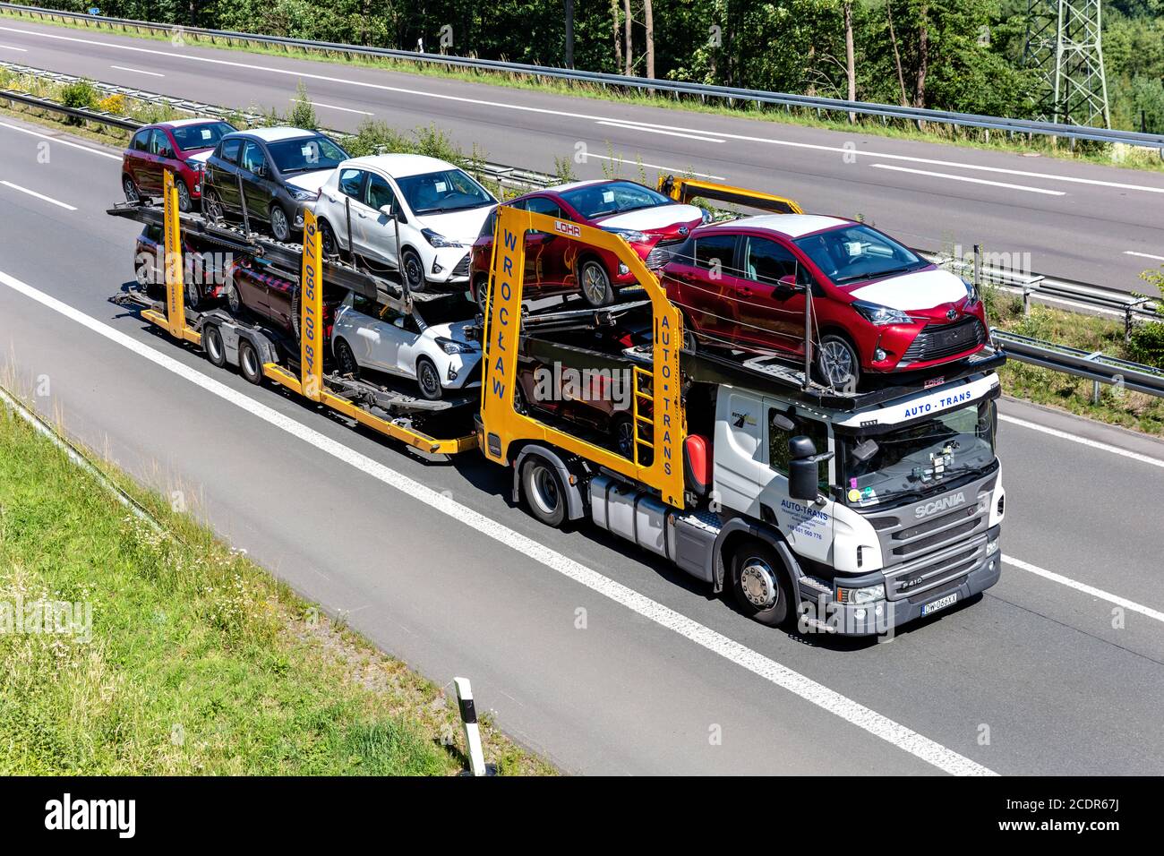 Scania car transporter hi-res stock photography and images - Alamy