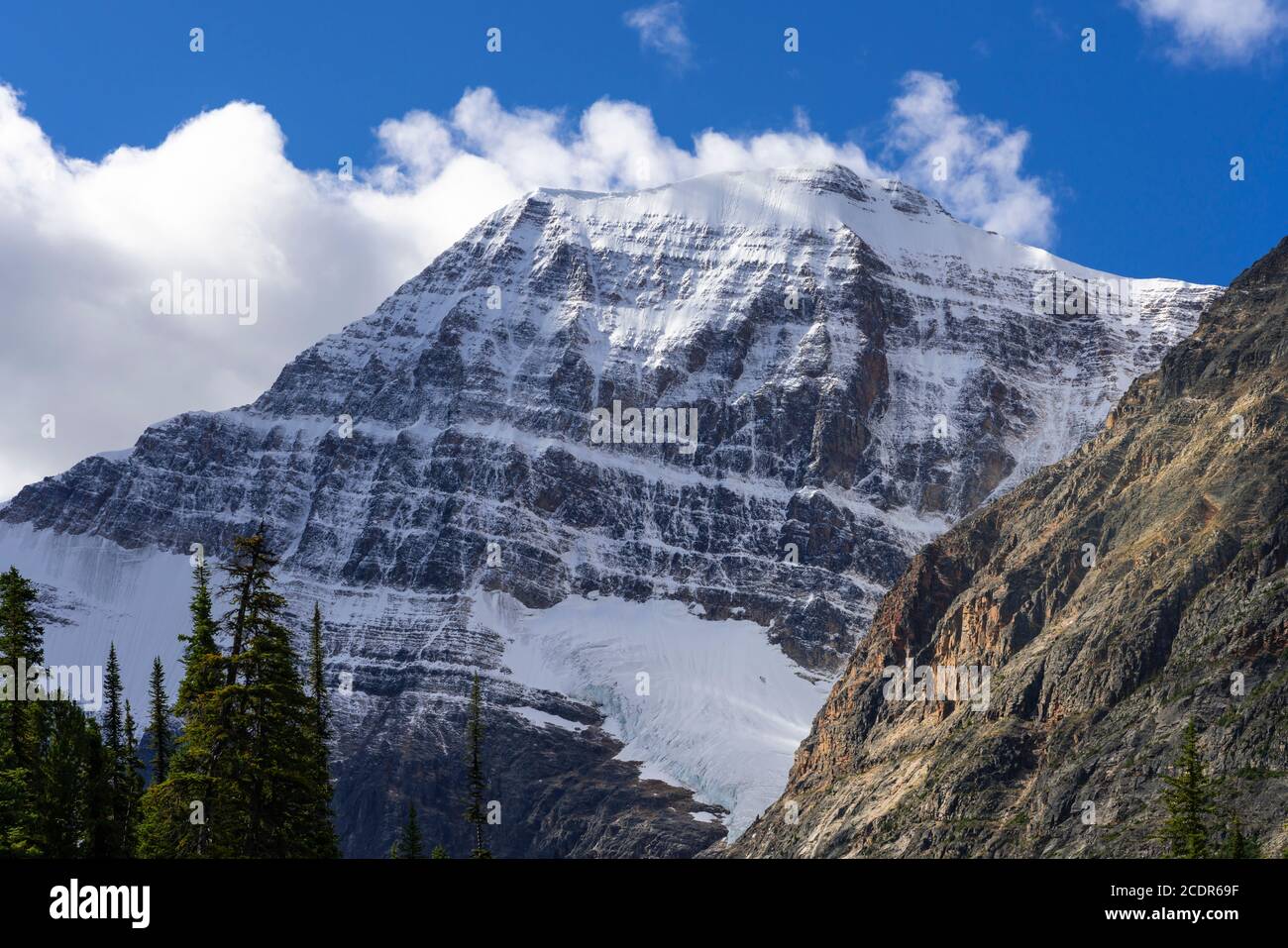 Mount Edith Cavell in Jasper National Park, Alberta, Canada Stock Photo ...