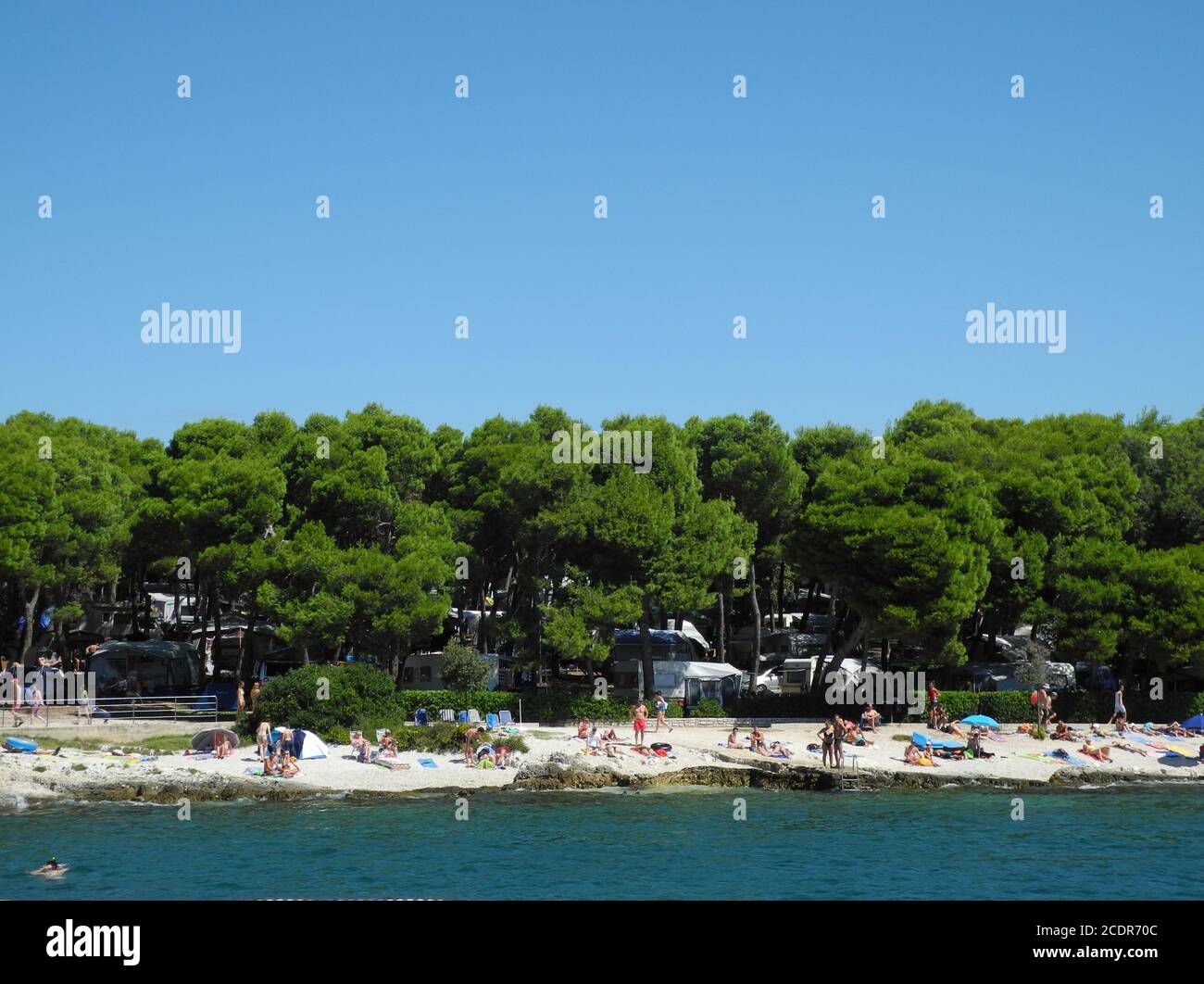 Beach near Rovinj Stock Photo - Alamy