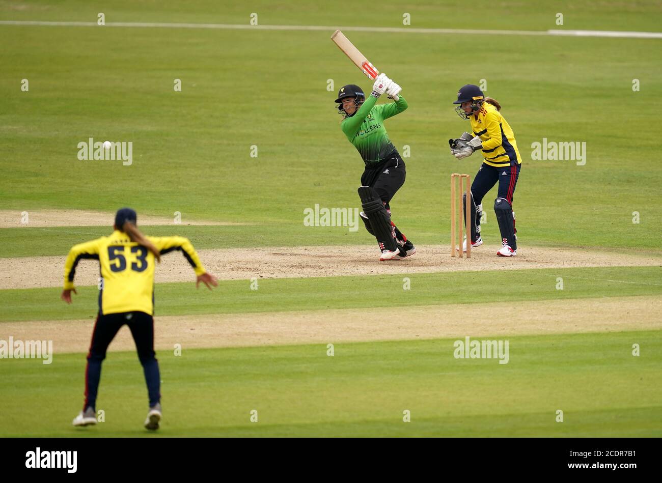 Western Storm's Natasha Wraith hits out during the Rachael Heyhoe-Flint ...