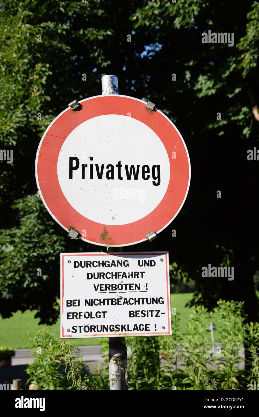 Privatstrasse hi-res stock photography and images - Alamy