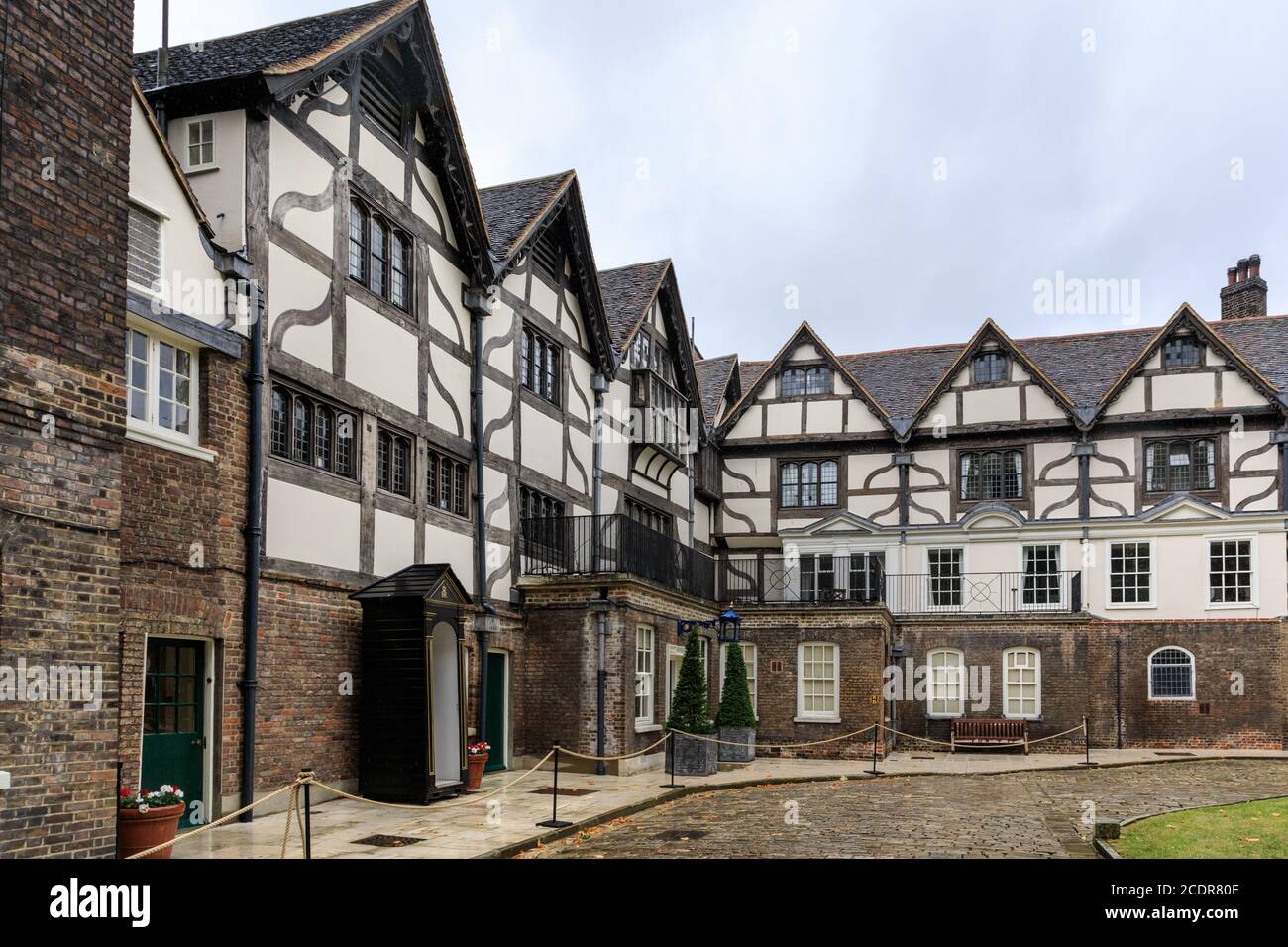 Tower of London Tudor historic buildings around Tower Green, Her ...