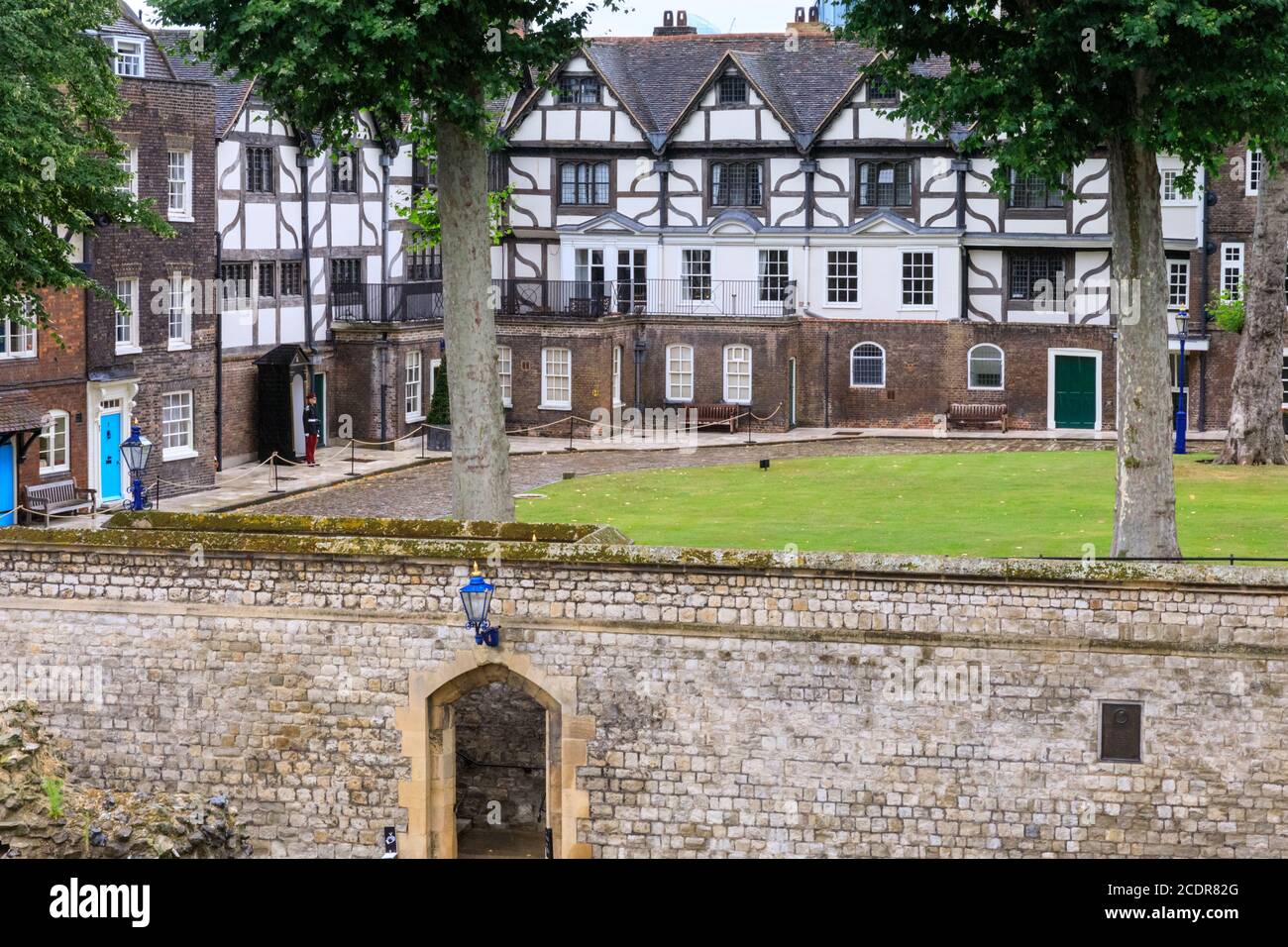 Tower of London Tudor historic buildings around Tower Green, Her ...