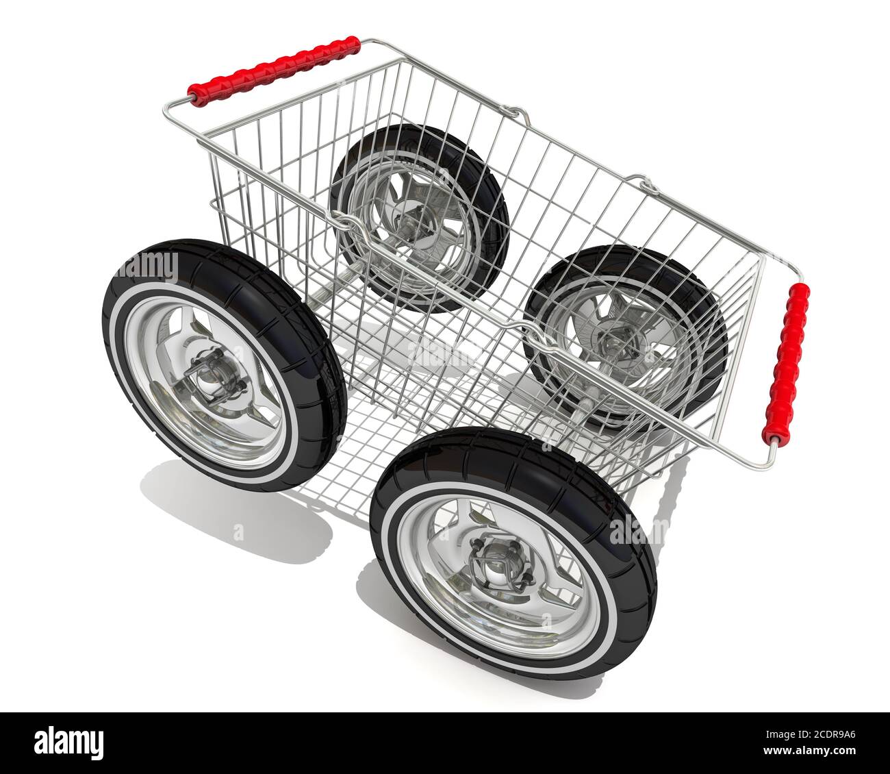 Shopping basket with wheels hi-res stock photography and images - Alamy
