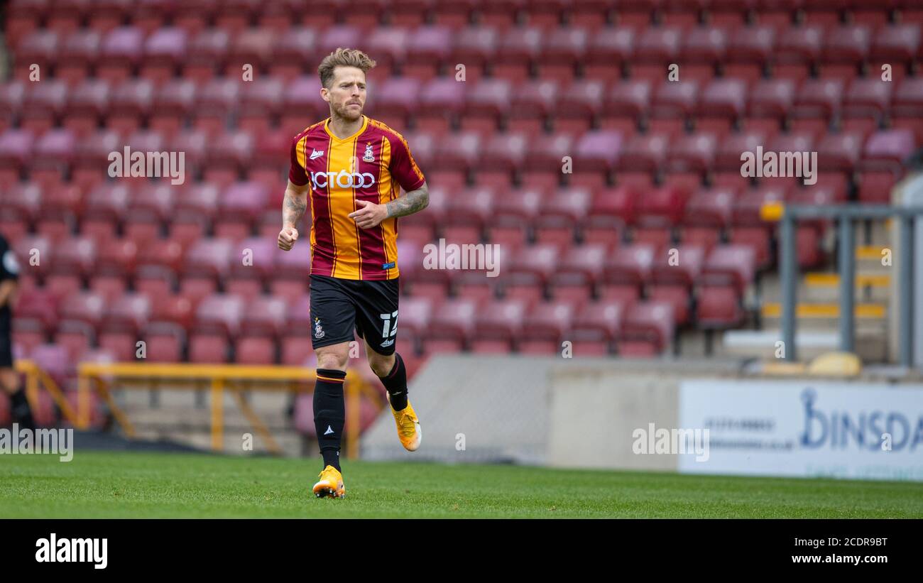 Bradford, UK. 29th Aug, 2020. Billy Clarke of Bradford City during the ...